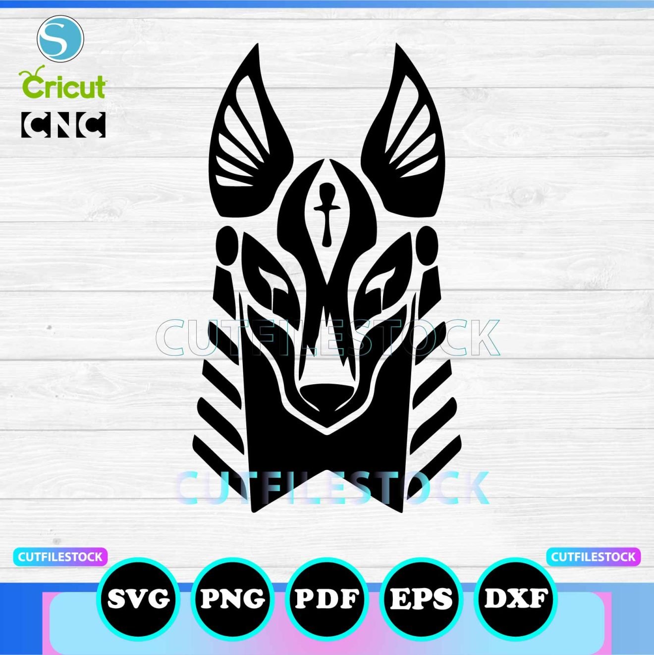 Egyptian Anubis Svg Dxf Png Pdf Eps Anubis Dog Symbol Silhouette Cricut