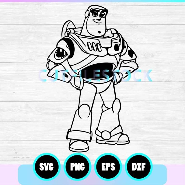 Astronaut Toy Story Buzz Lightyear Svg line, Png Download, Cricut