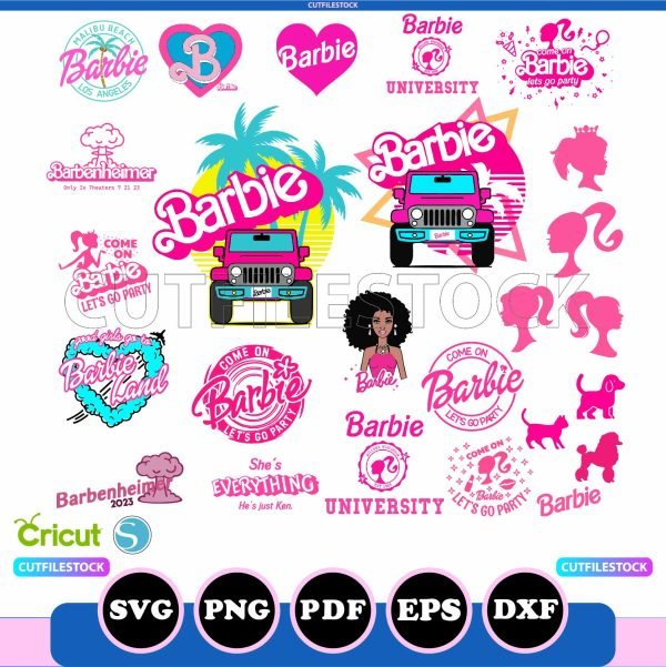 Barbie Bundle Svg Png Eps, Mega Bundle Barbie Doll Svg, Cricut