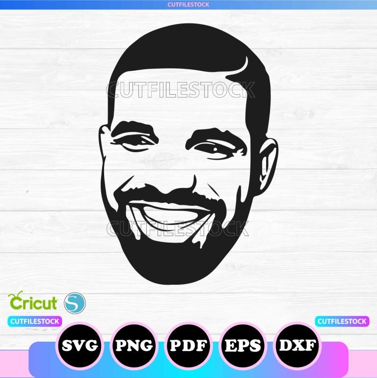Drake Face SVG File, Drake Smile Svg Png, Rap, Hip hop, Cricut