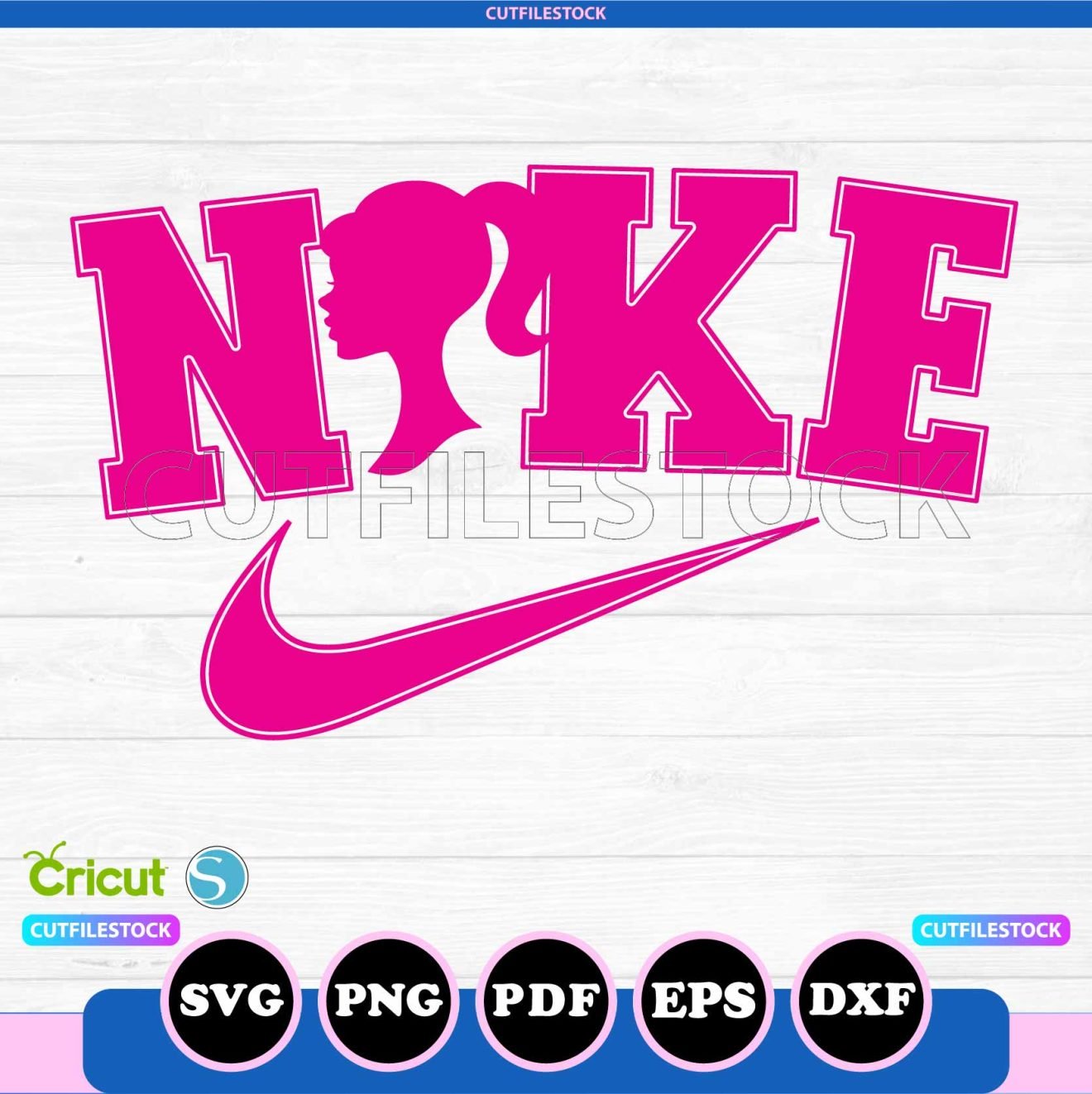 NKE Barbie Svg Png, Barbie Doll Pink Logo Svg, Silhouette, Cricut
