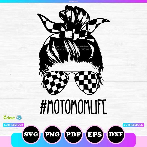 MotoMomLife Svg Png, Motorcycle Life, Race Mom PNG, Race Moto Mom Svg