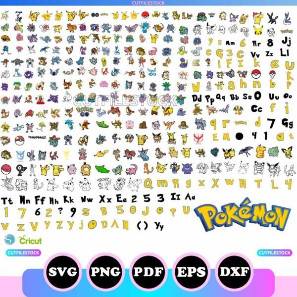 Pokemon Svg Png Eps Dxf, Cricut, Anime Pokemon SVG Bundle